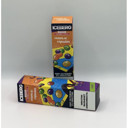 Купить ICEBERG XXL Скиттлс, Спрайт (6000 затяжек) в Москве и России ...
